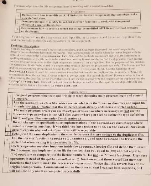 Solved Input and output file data shown below wy Licenset | Chegg.com