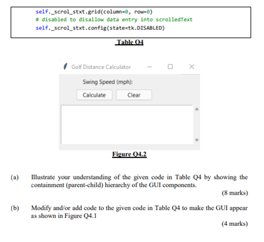 Solved A Golf Distance Calculator GUI is developed to allow | Chegg.com