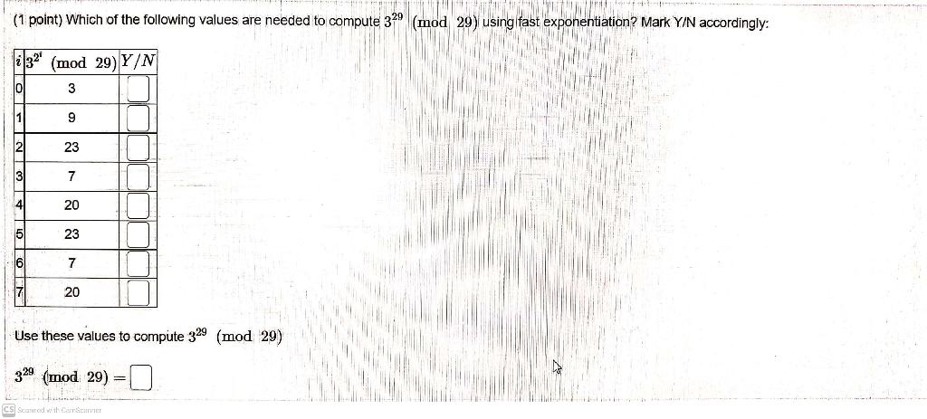 Solved (1 point) Which of the following values are needed to | Chegg.com