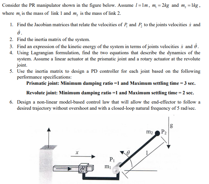 Consider the PR manipulator shown in the figure | Chegg.com