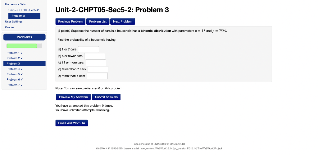 Solved Homework Sets Unit-2-CHPT05-Sec5-2 Problem 3 User | Chegg.com