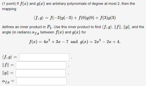 Solved (1 point) If A and B are arbitrary real m x n | Chegg.com