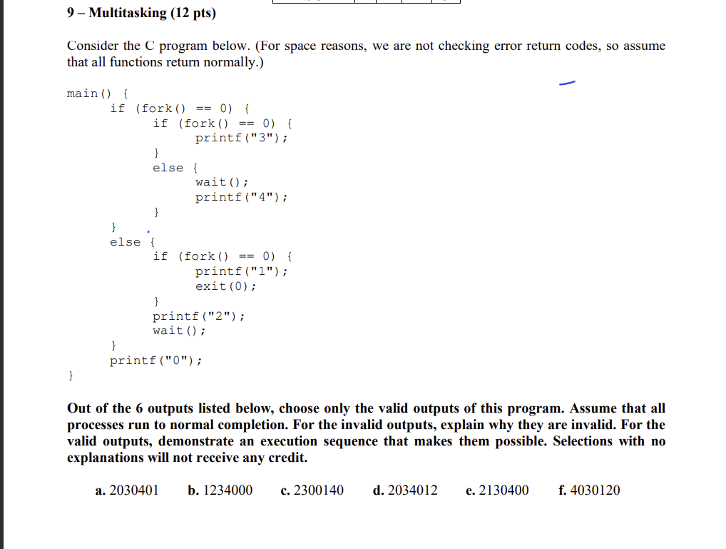 Solved Consider The C Program Below For Space Reasons We 