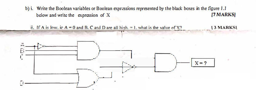 Solved b) i. Write the Boolean variables or Boolean | Chegg.com