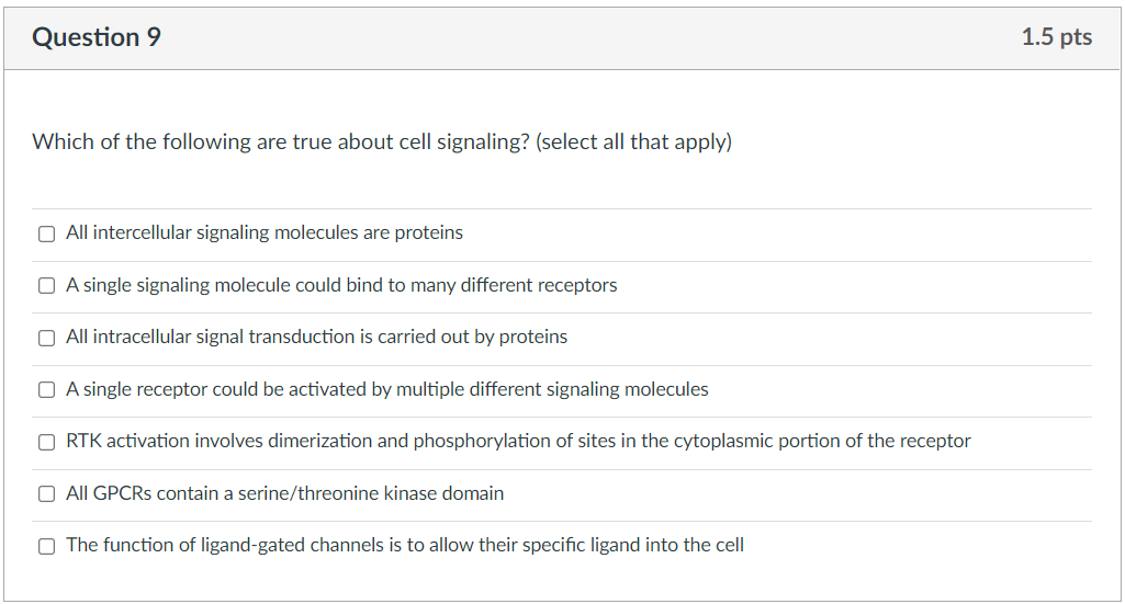 Solved Which of the following are true about cell signaling? | Chegg.com
