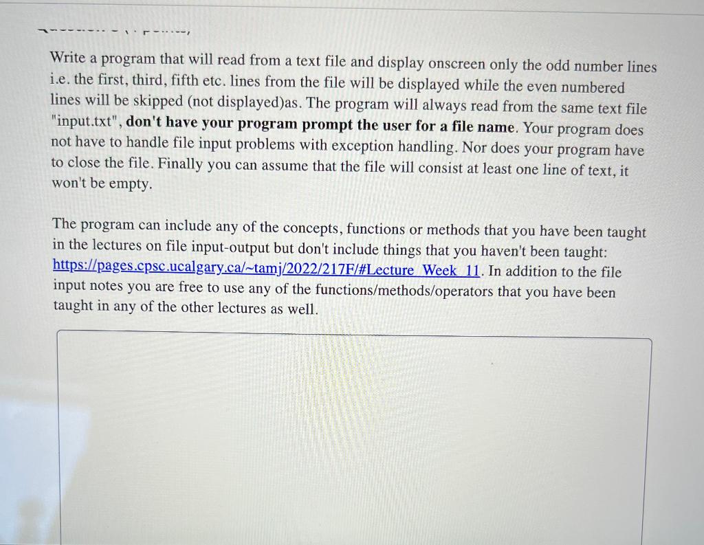 Solved Write a program that will read from a text file and | Chegg.com