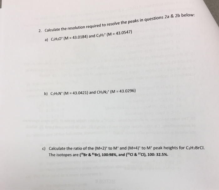 Solved 2a & 2b below: Calculate the resolution required to | Chegg.com