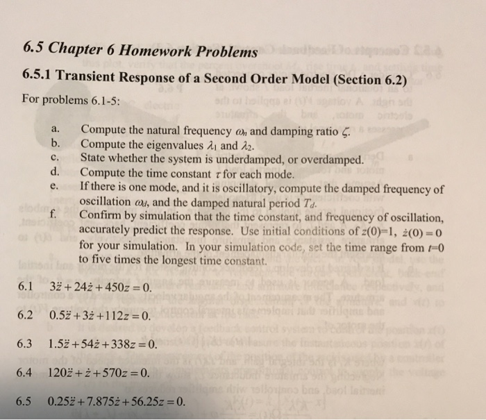 Solved 6.5 Chapter 6 Homework Problems 6.5.1 Transient | Chegg.com