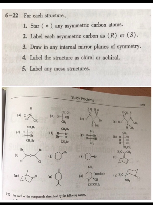 Solved For each structure, 1. Star (*) any asymmetric carbon | Chegg.com