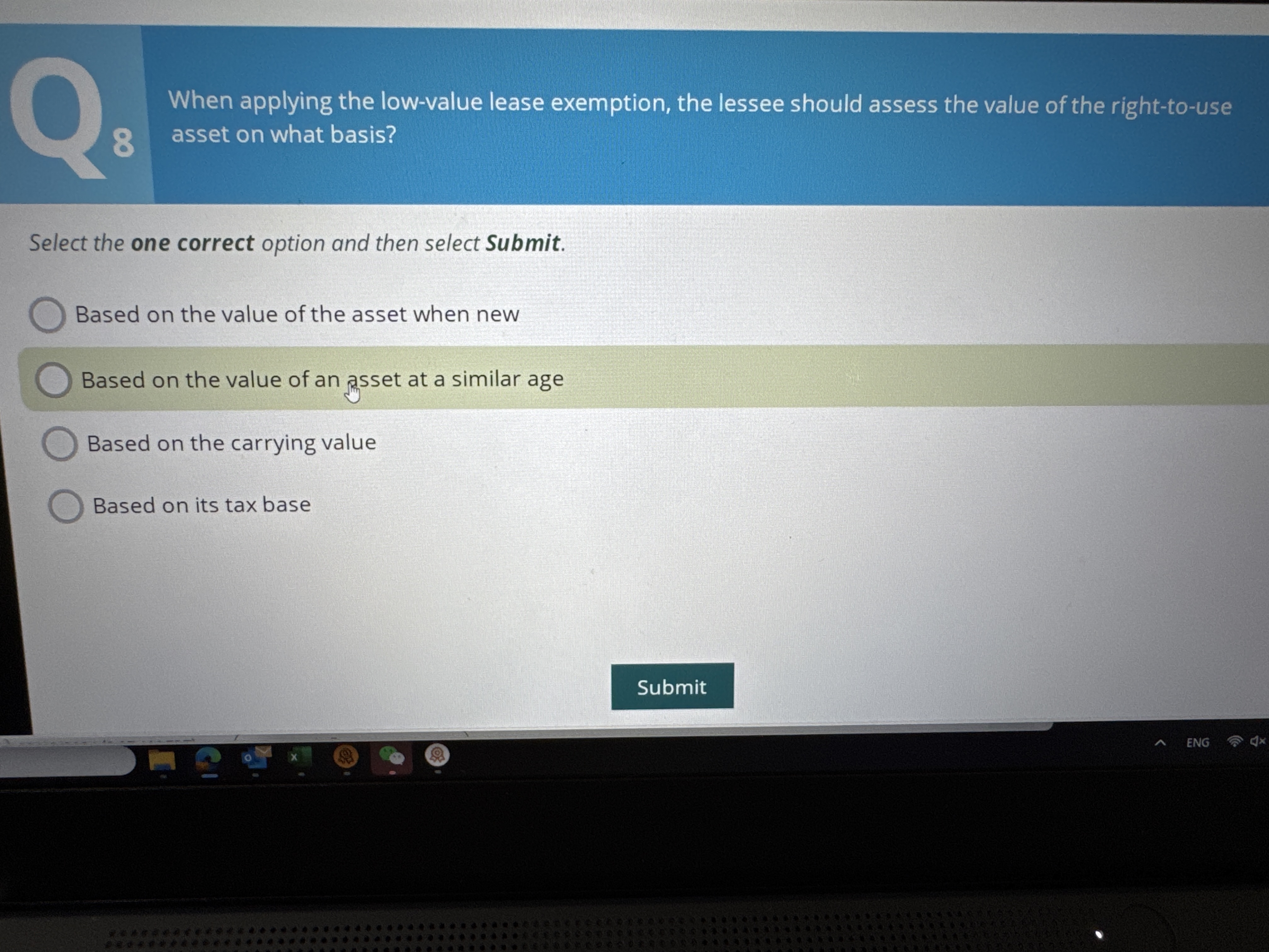 Solved When applying the low-value lease exemption, the | Chegg.com