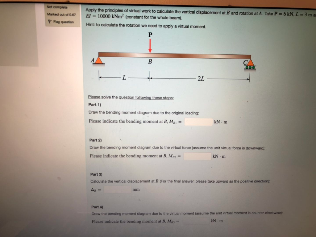 Solved Not complete Apply the princi ples of virtual work to | Chegg.com