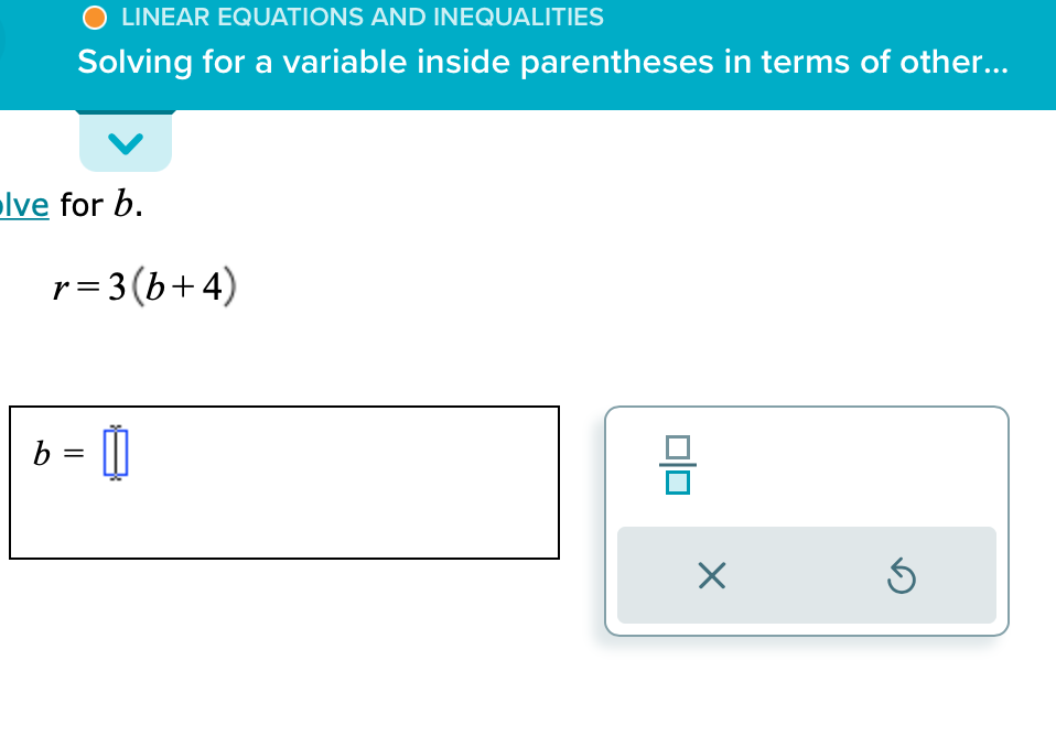 Solved LINEAR EQUATIONS AND INEQUALITIES Solving for a | Chegg.com
