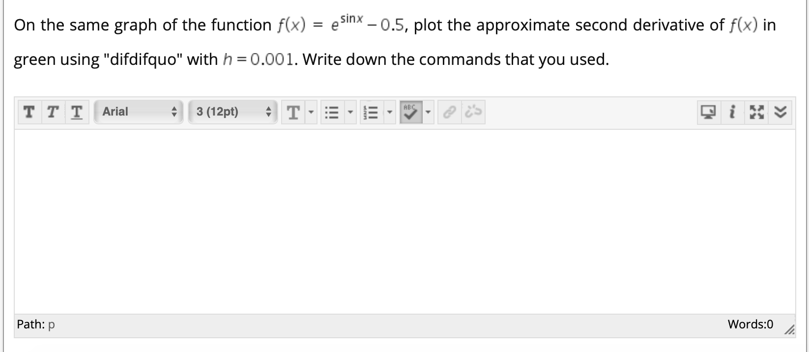 Solved On the same graph of the function f(x) = esinx -0.5, | Chegg.com