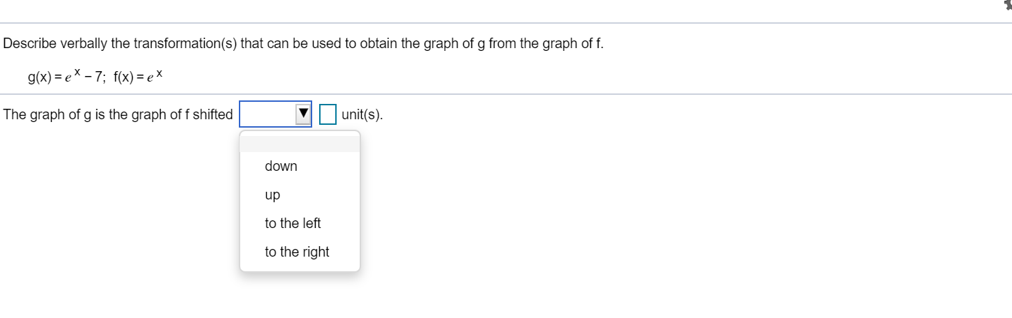 Solved Describe verbally the transformation(s) that can be | Chegg.com