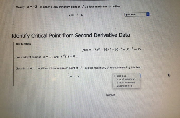 Solved Evaluation: Classify Critical Points You will be | Chegg.com