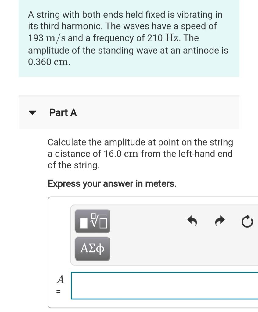 Solved A string with both ends held fixed is vibrating in | Chegg.com