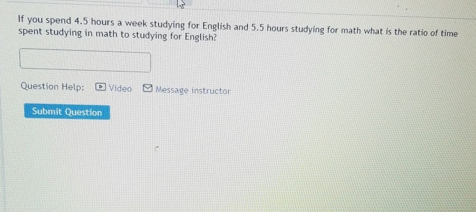 Solved If you spend 4.5 hours a week studying for English | Chegg.com