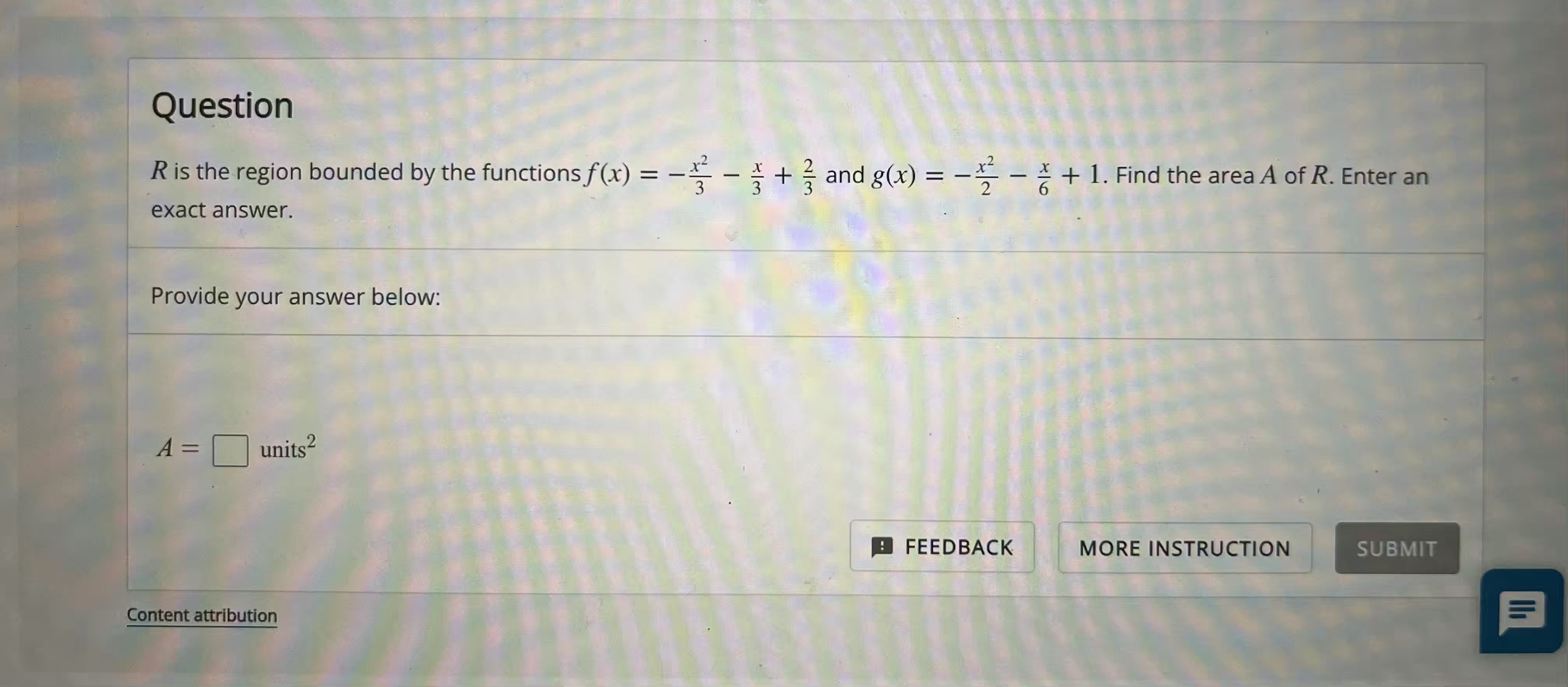 Solved R is the region bounded by the functions | Chegg.com