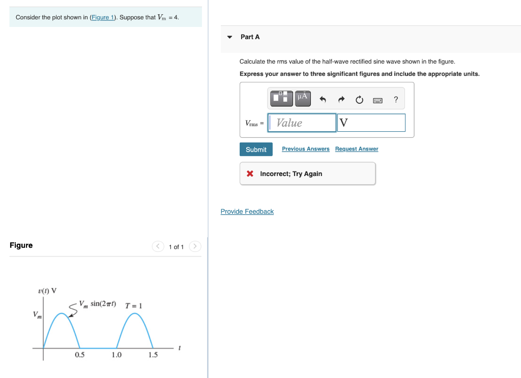 Solved Consider the plot shown (Figure 1). Suppose that Vm = | Chegg.com