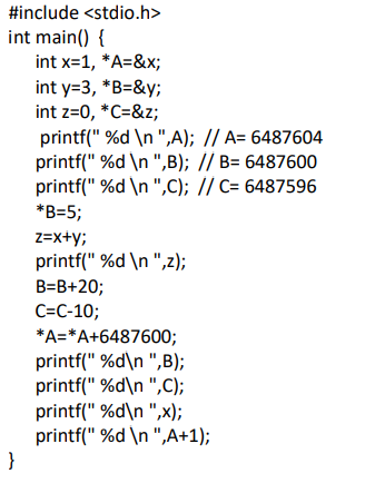 Solved Tell us what the screen output of the given code is, | Chegg.com