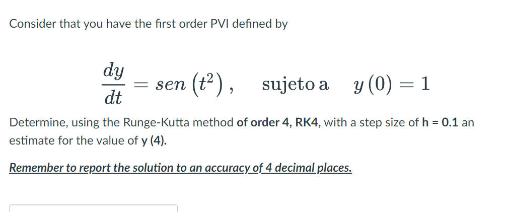 Consider that you have the first order PVI defined | Chegg.com
