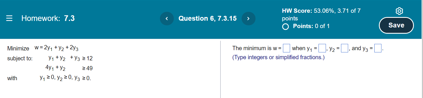 Solved = Homework: 7.3 Question 6, 7.3.15 > HW Score: | Chegg.com