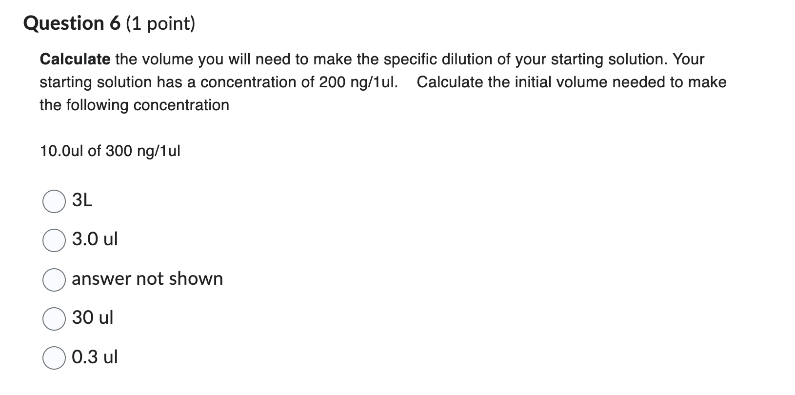 Solved Calculate the volume you will need to make the | Chegg.com