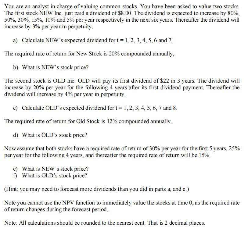 Solved Please solve using excel and show detailed steps and | Chegg.com