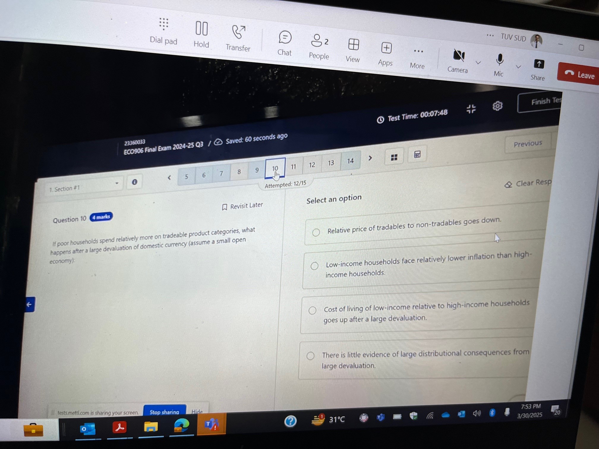 Solved Question 10 4 ﻿marks If poor households spend | Chegg.com