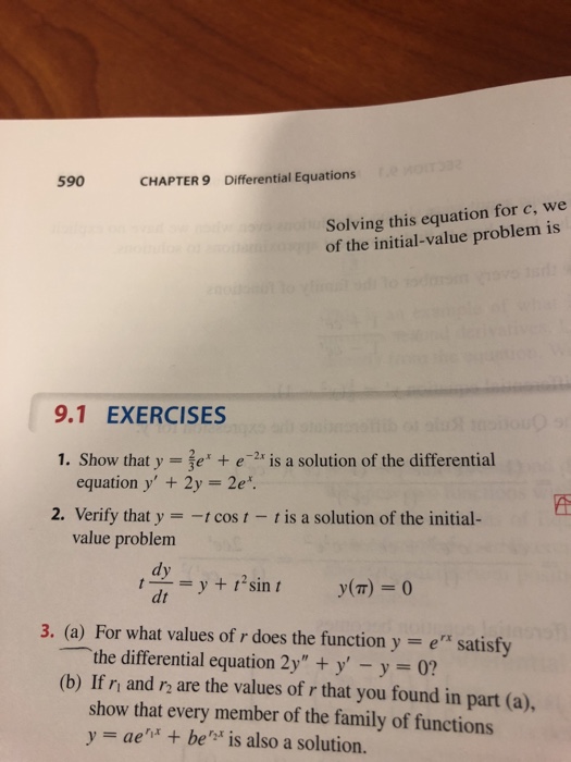 Solved 590 CHAPTER 9 Differential Equations Solving this | Chegg.com