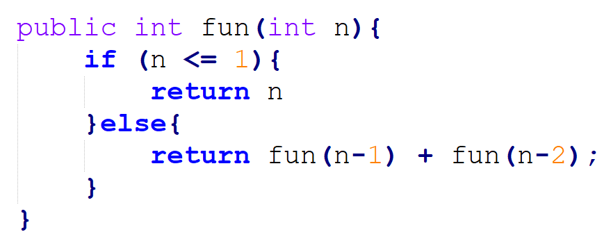 Solved public int fun (int n) { if (n