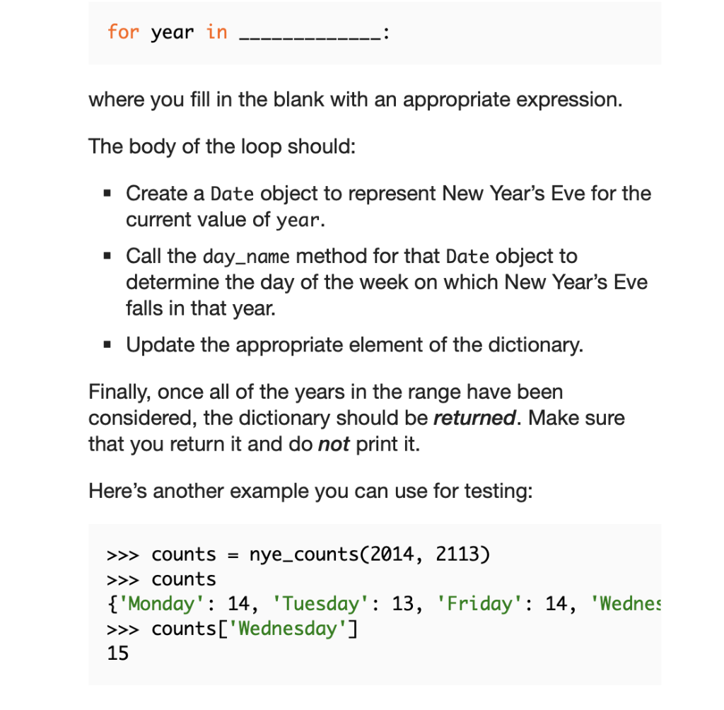 Solved Problem 3: Another Date client: using the dict object | Chegg.com