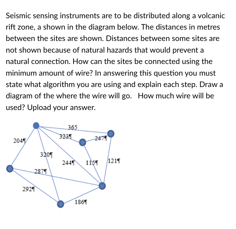 Solved Seismic sensing instruments are to be distributed | Chegg.com