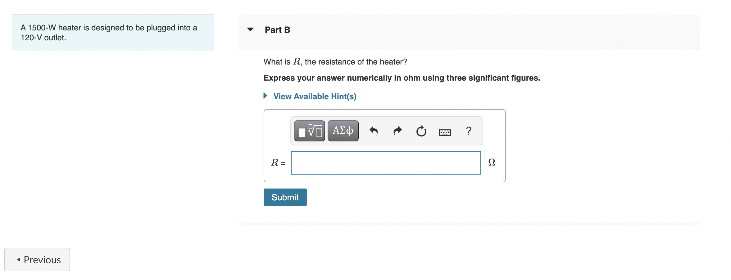 Solved A 1500-W heater is designed to be plugged into a | Chegg.com