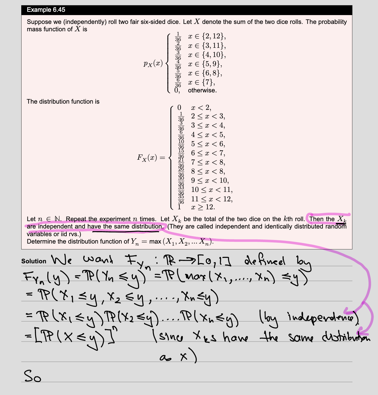 Solved Suppose we (independently) roll two fair six-sided | Chegg.com