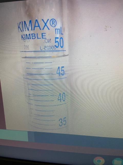 Solved A HITD 20°C 50 45 40 35 KIMAX® mL KIMBLE COM | Chegg.com