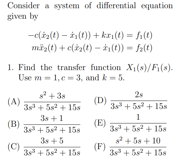 Solved Consider a system of differential equation given by | Chegg.com