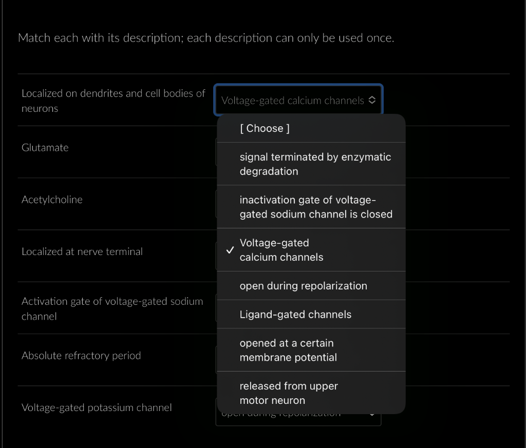 Solved match each with its description: each description can | Chegg.com