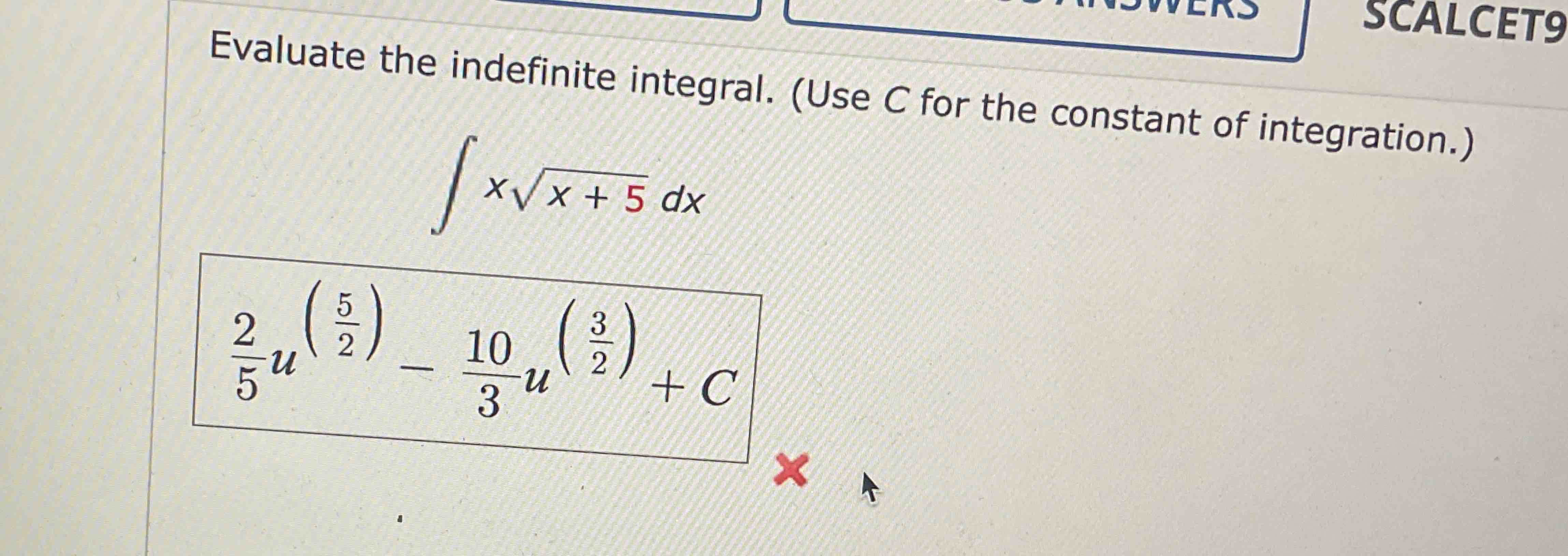Solved Evaluate the indefinite integral. (Use C ﻿for the | Chegg.com