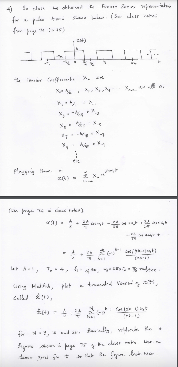 4) In class we obtained the Fonner Series | Chegg.com
