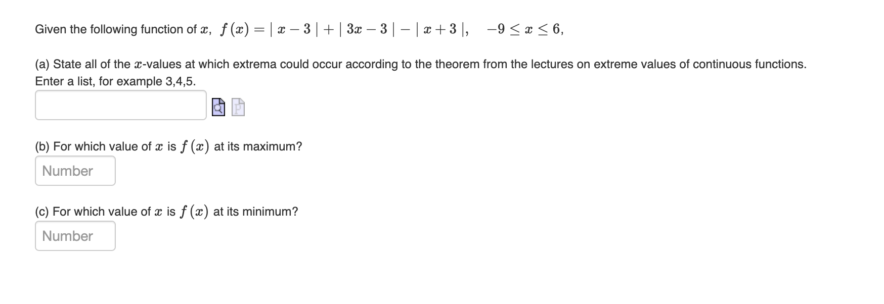 Solved Given the following function of | Chegg.com