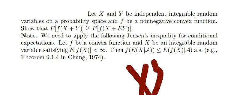 Solved Let X and Y be independent integrable random | Chegg.com