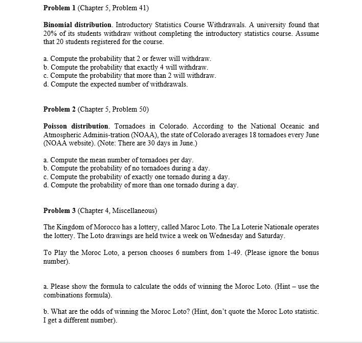 Solved Binomial distribution. Introductory Statistics Course | Chegg.com