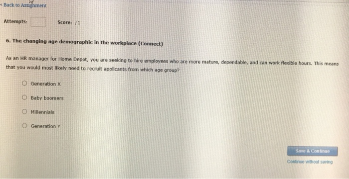 Solved Back to Assignment Attempts: Score: i1 6. The | Chegg.com