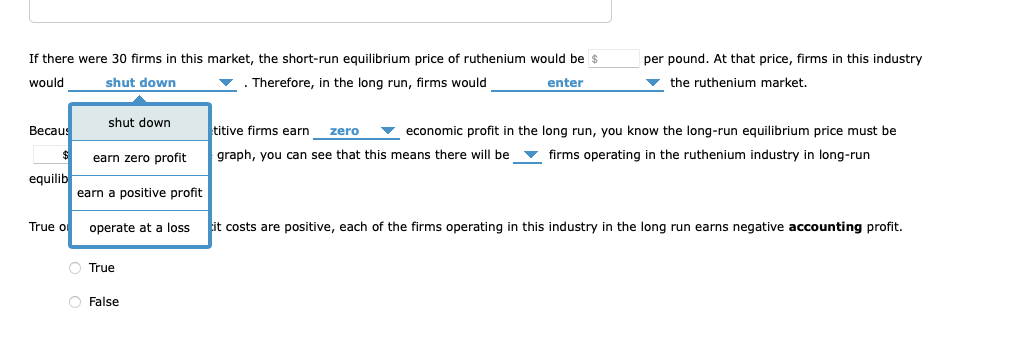 Solved If there were 30 firms in this market, the short-run | Chegg.com