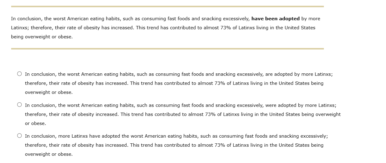 Directions: In each of the following sentences, the | Chegg.com