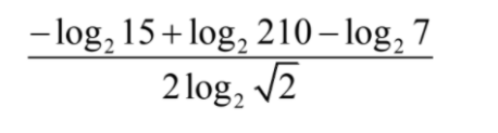 Solved – log, 15+ log2 210 – log2 7 2 2 log2 | Chegg.com