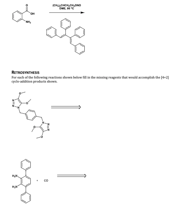 Solved (CH3)2CHCH2CH2ONO DME, 86 °C لم OH NH2 a | Chegg.com