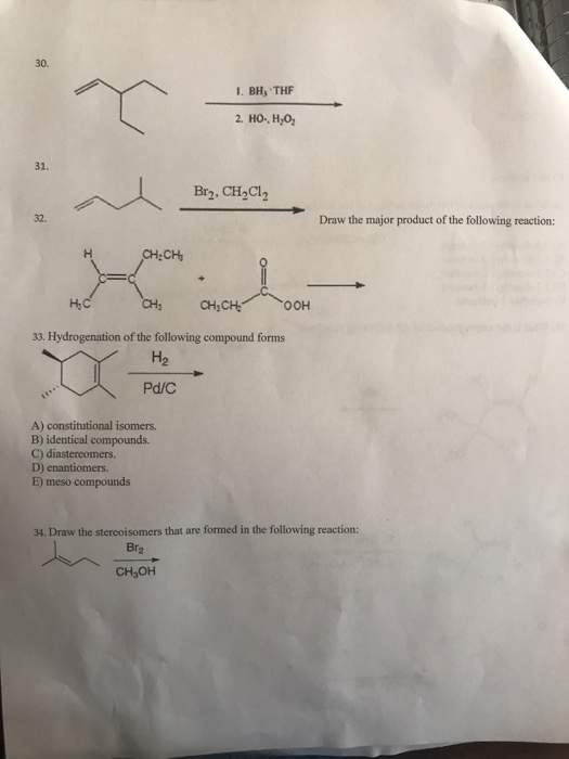 Solved E) 4-methyl-2-pentanol 27. What is the major product | Chegg.com