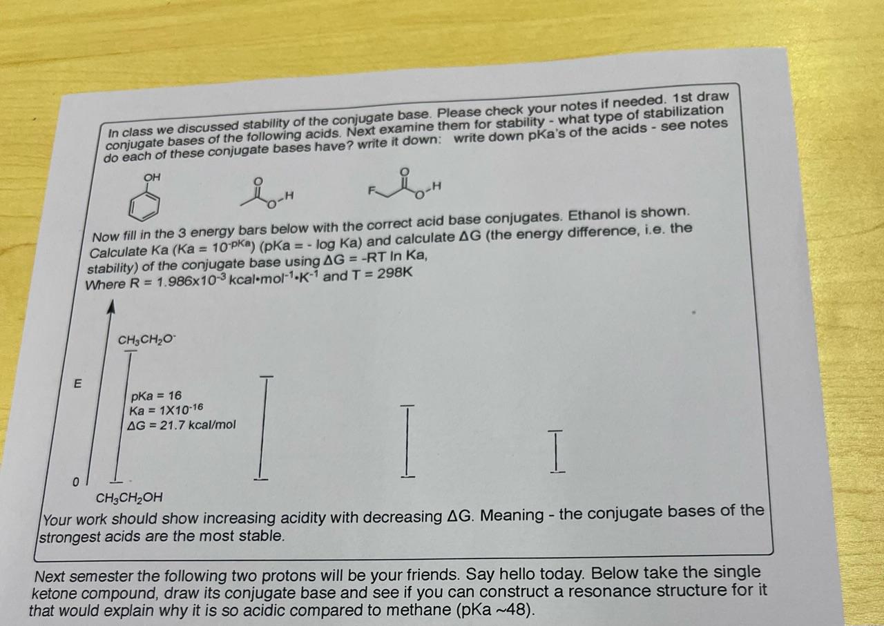 Solved In class we discussed stability of the conjugate | Chegg.com